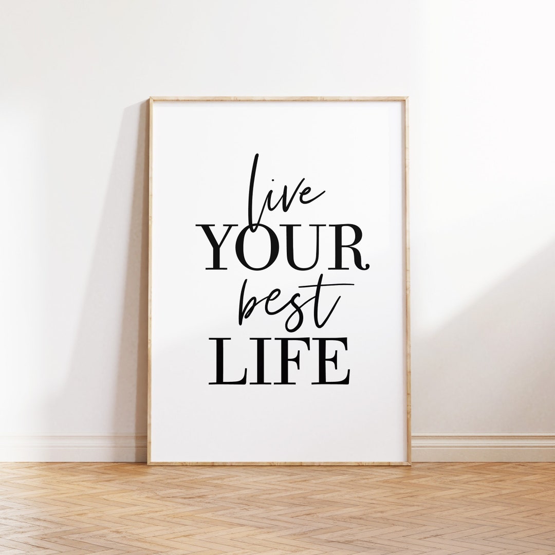 Positive Life Quotes Wall Art Motivational Poster for Dorm Room Decor ...