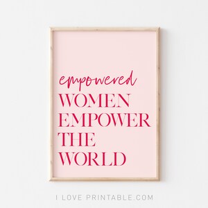 Empowered Women Printable Wall Art, Digital Download Print, Feminist ...