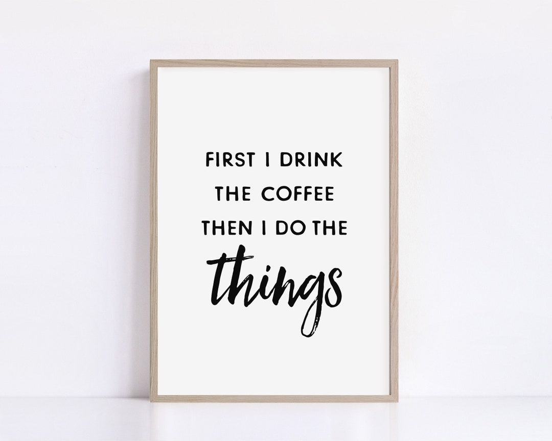 Coffee Bar Decor, Coffee Poster, Printable Coffee Wall Art, Digital ...