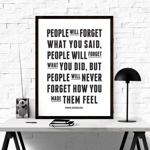 Printable Quote Art, Inspirational Print, People Will Never Forget How ...