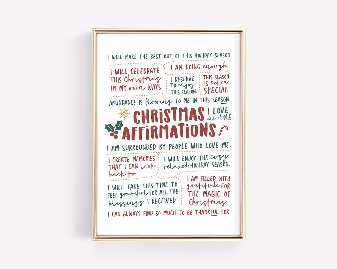 Christmas Wall Art Decor Affirmations Print Printable - Etsy