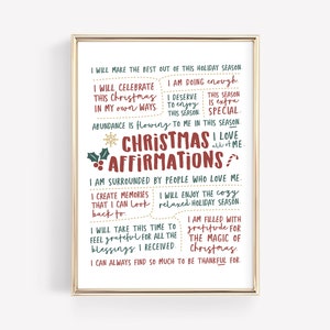Christmas Wall Art Decor Affirmations Print Printable - Etsy