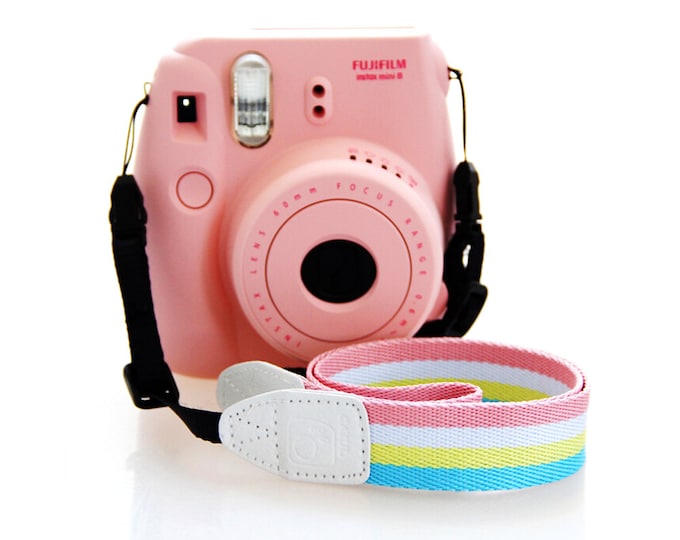 Fujifilm Camera Strap Fuji Film Instax Mini Camera Pink Stripe ...