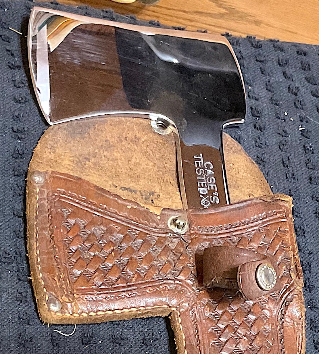 Case=hatchet , Knife & Fish Scale , With Carrying Sheath, Basket Weave ...