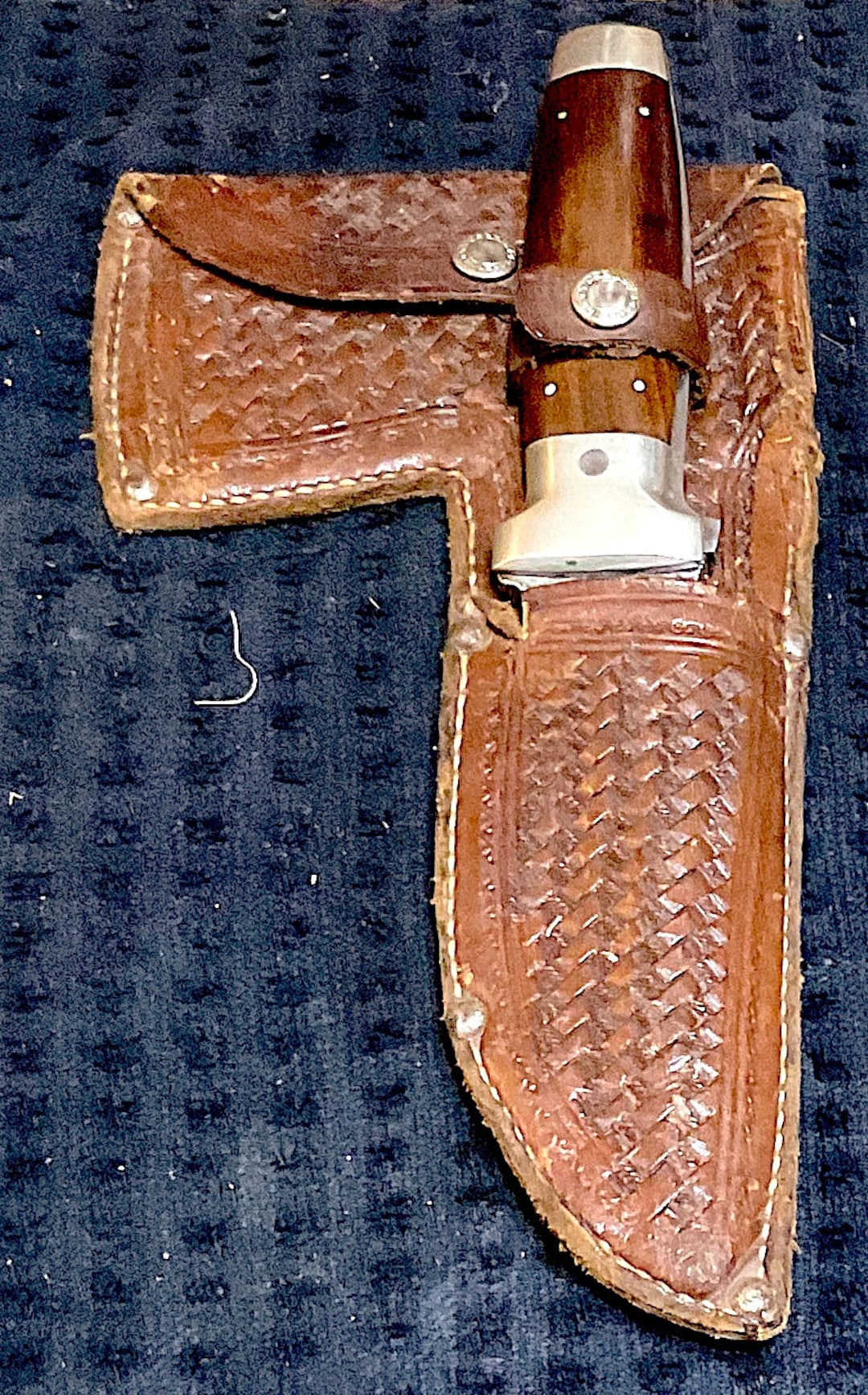 Case=hatchet , Knife & Fish Scale , With Carrying Sheath, Basket Weave ...