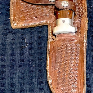 Case=hatchet , Knife & Fish Scale , With Carrying Sheath, Basket Weave ...