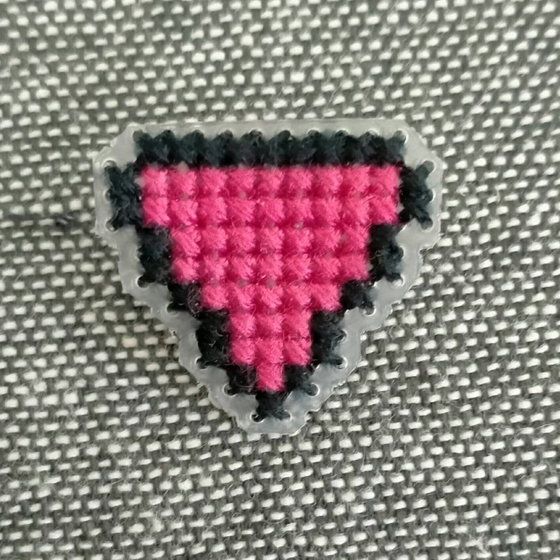 Pink Triangle LGBTQIA Pride Cross Stitch Pins - Etsy