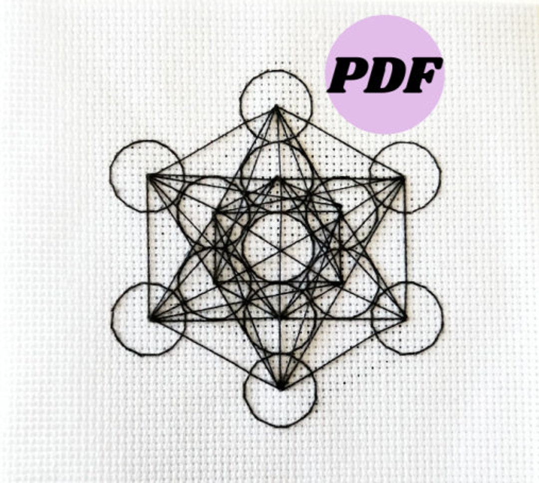 Metatron's Cube Sacred Geometry Cross Stitch Pattern PDF - Etsy