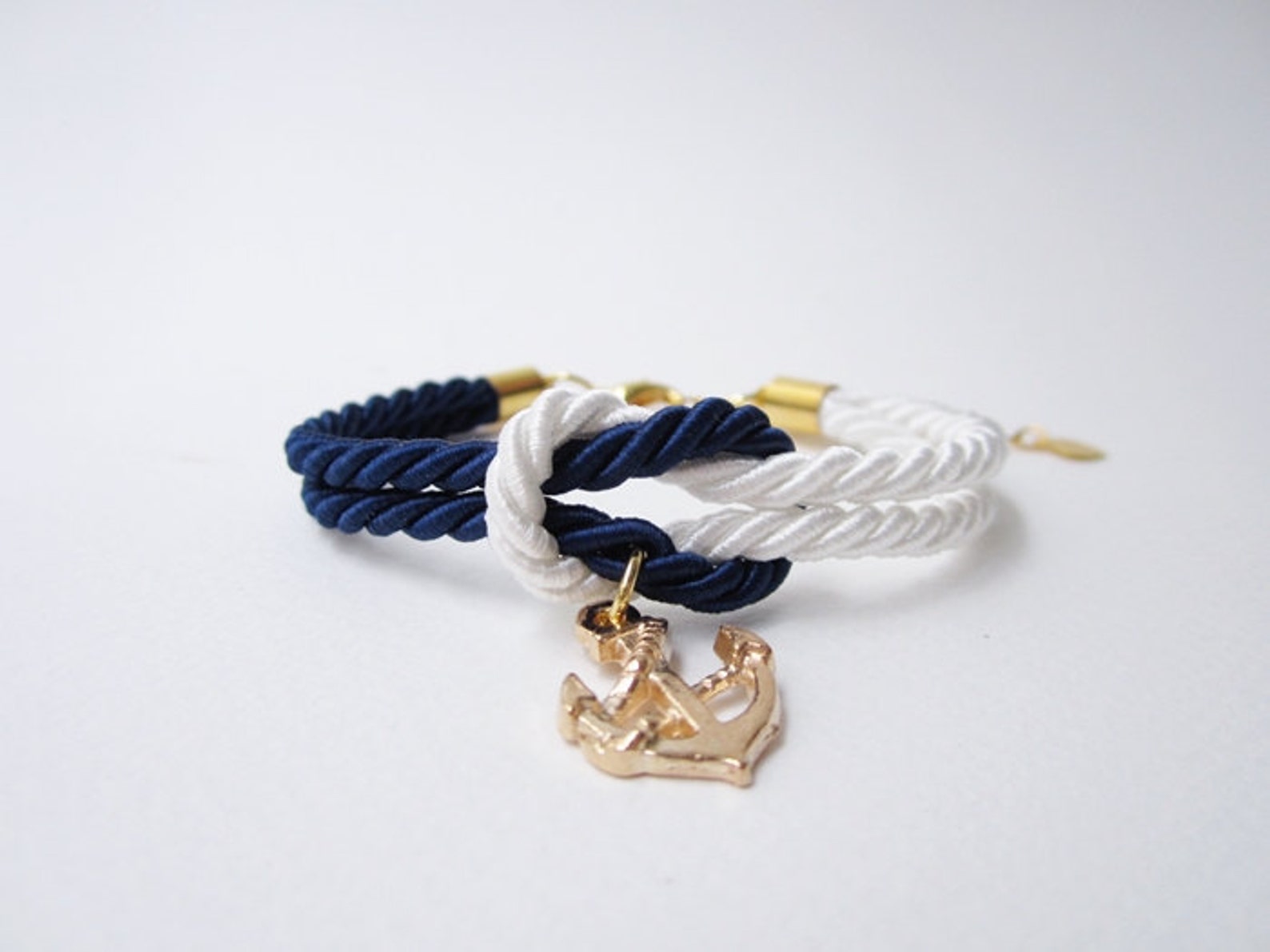 Nautical Bracelet Anchor Bracelet Sailor Bracelet Navy Bridesmaid ...