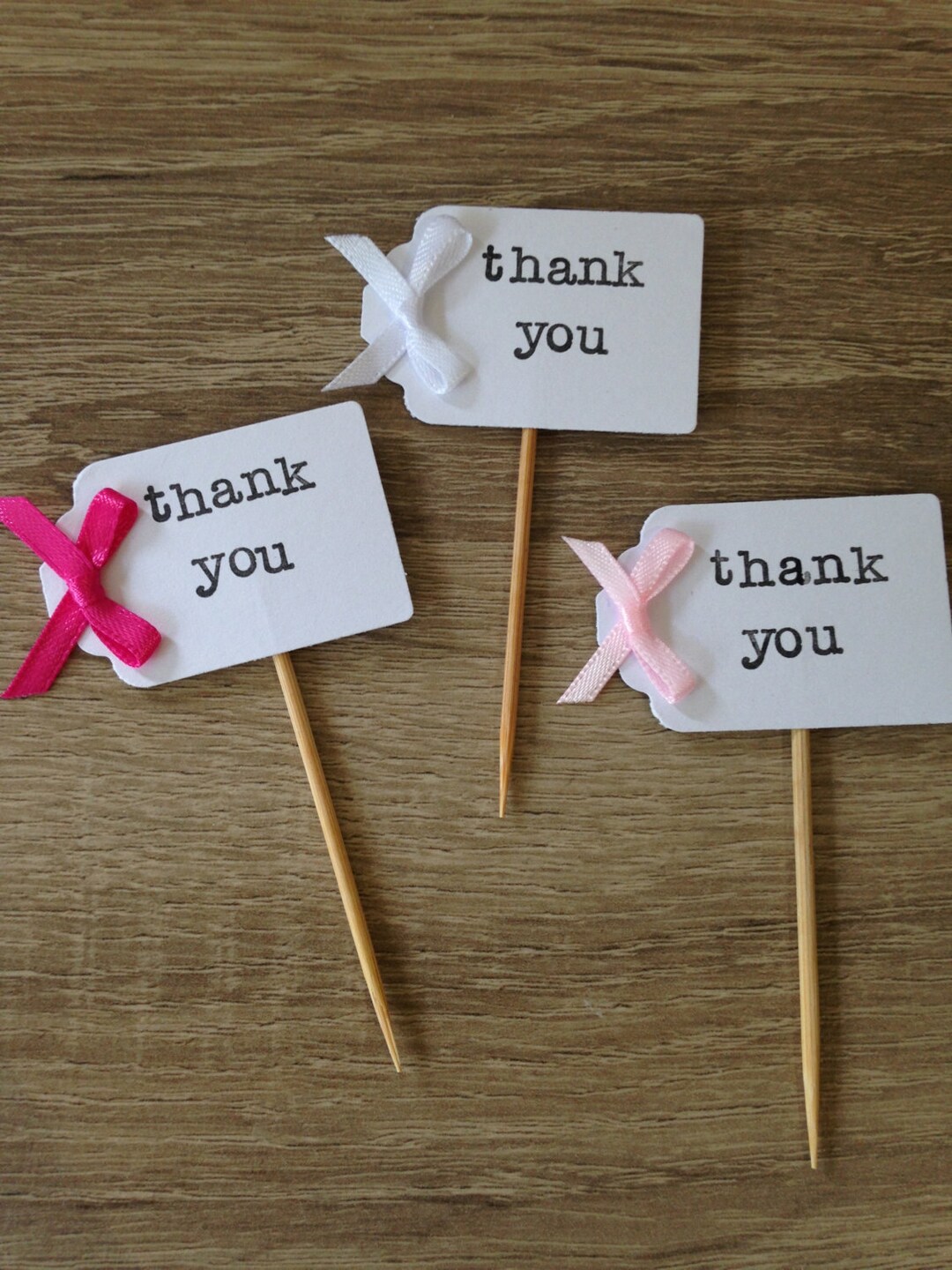 Thank You Cupcake Toppers 12 X Personalised Thank You Cupcake Toppers ...