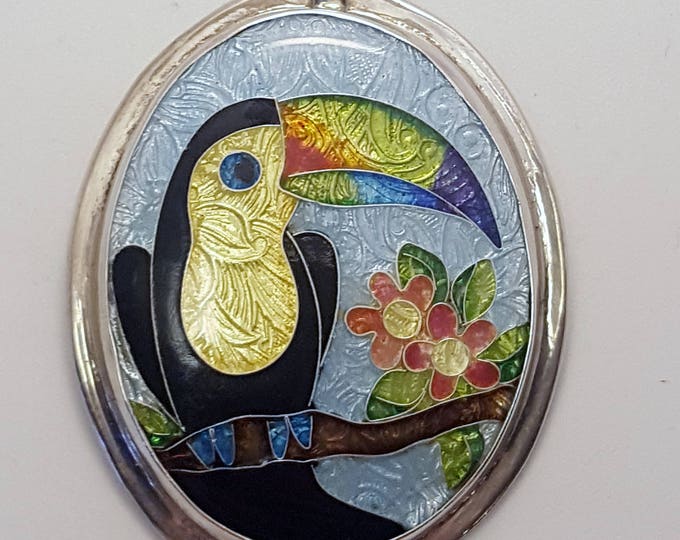 Lynn Hardesty Studio Made Enamel Cloisonné Toucan Pendant, by Award ...