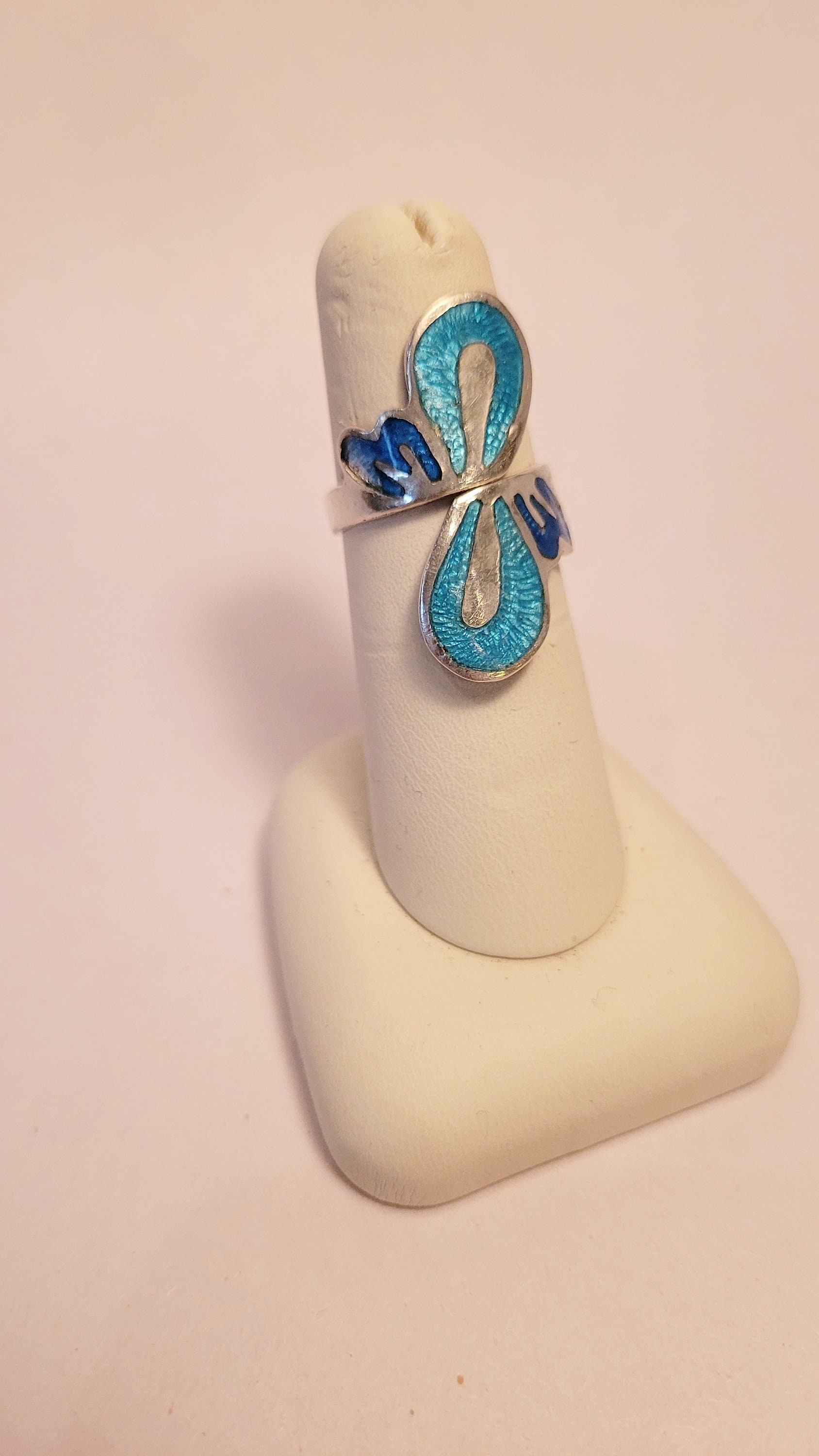 Mexican Sterling Enamel Champleve Ring by Jeronimo Fuentes - Etsy