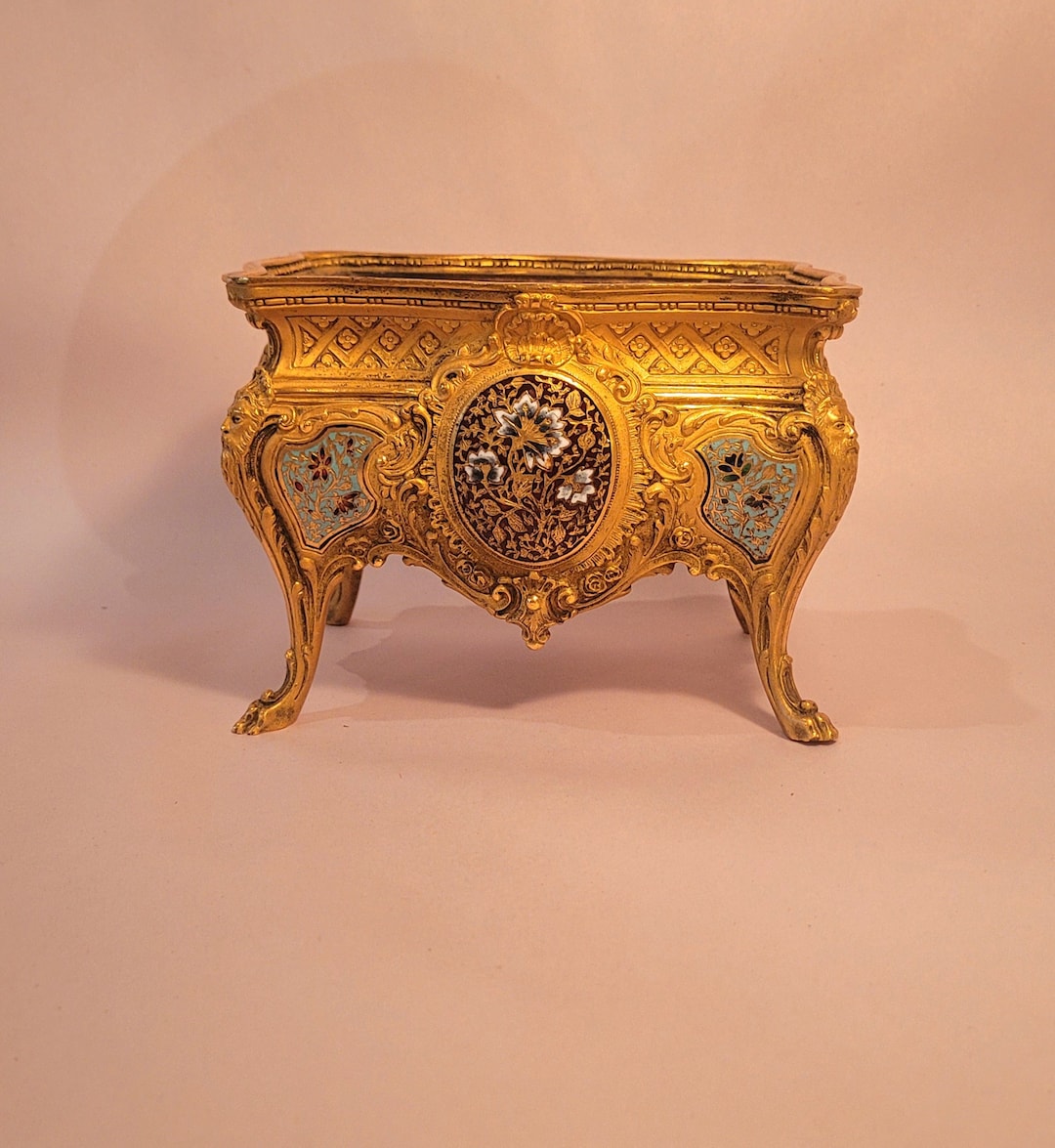 Antique French Ormolu Bronze Champleve Jardiniere, Victorian Planter - Etsy
