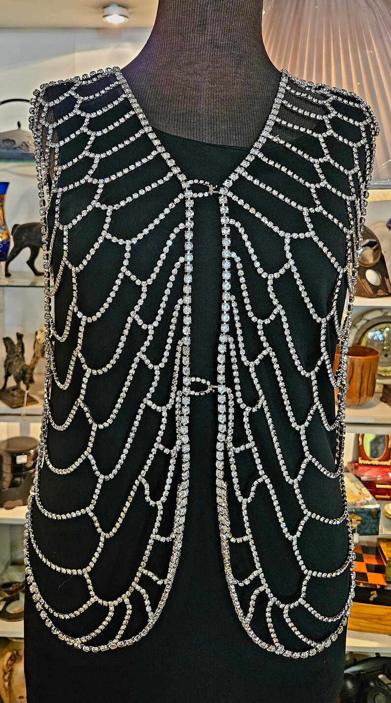 1970s Rhinestone Vest - Etsy