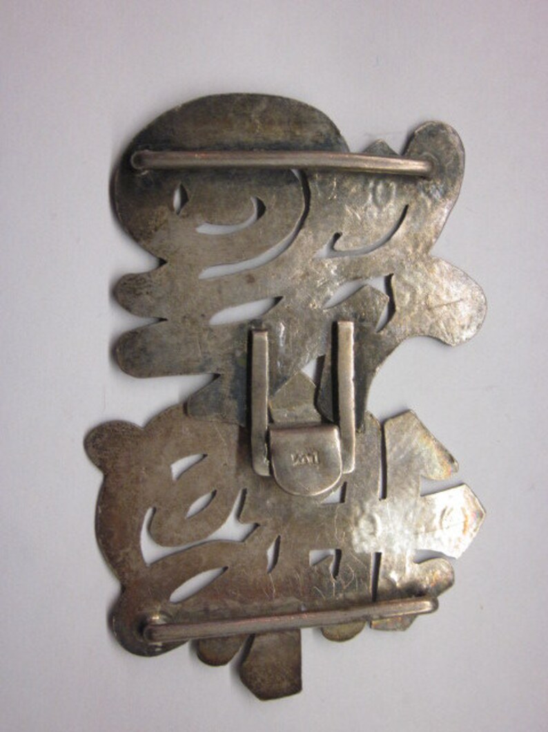 Chinese Export Silver Buckle Signed C. 1890 - Etsy