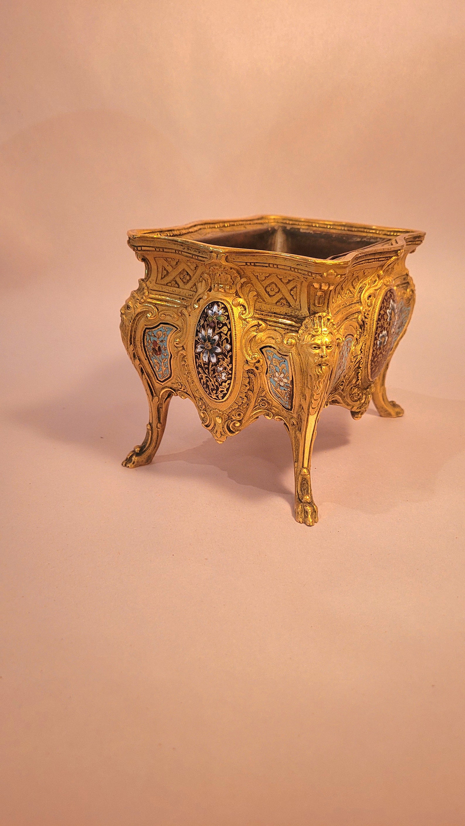 Antique French Ormolu Bronze Champleve Jardiniere, Victorian Planter - Etsy