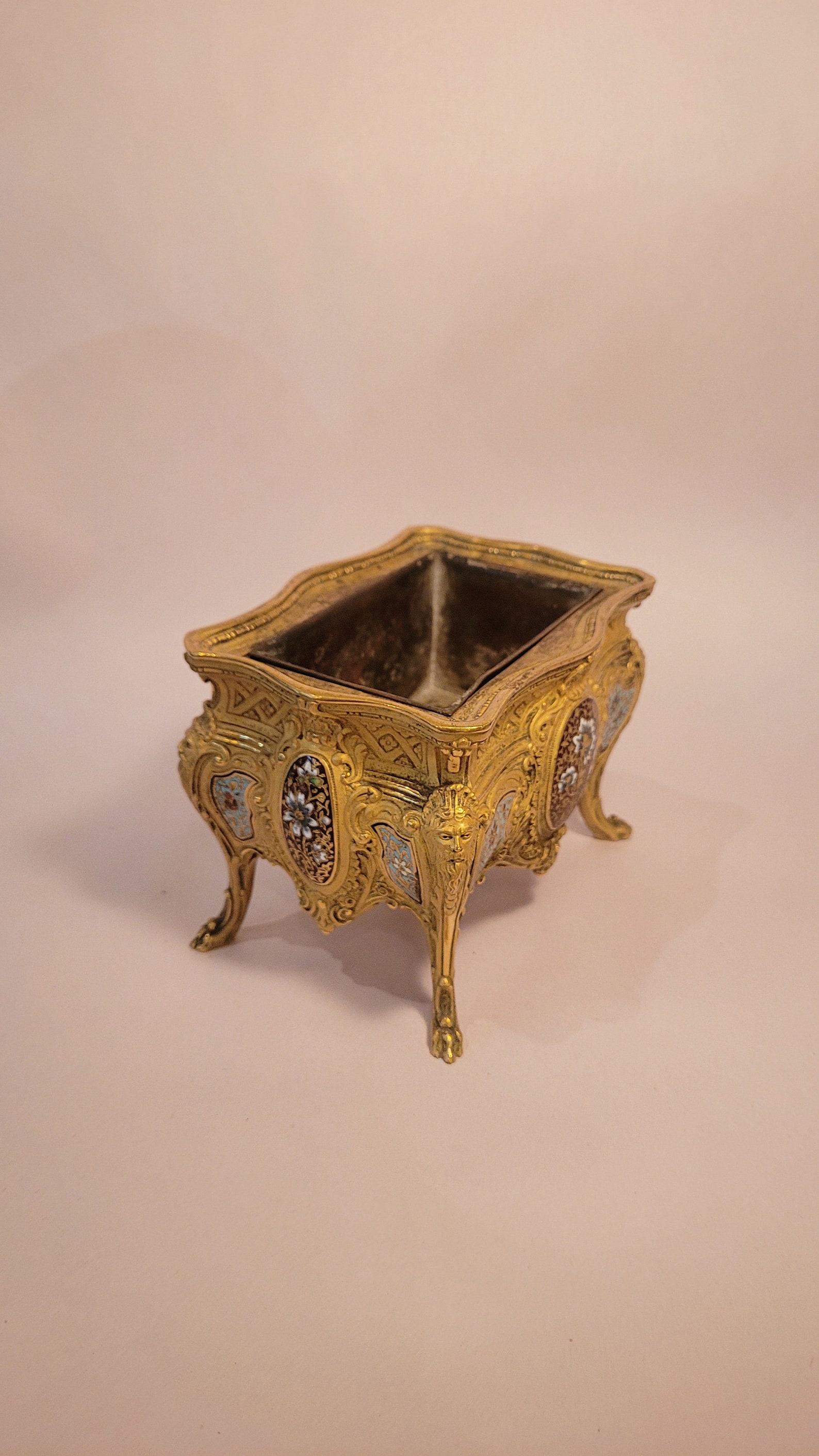 Antique French Ormolu Bronze Champleve Jardiniere, Victorian Planter - Etsy