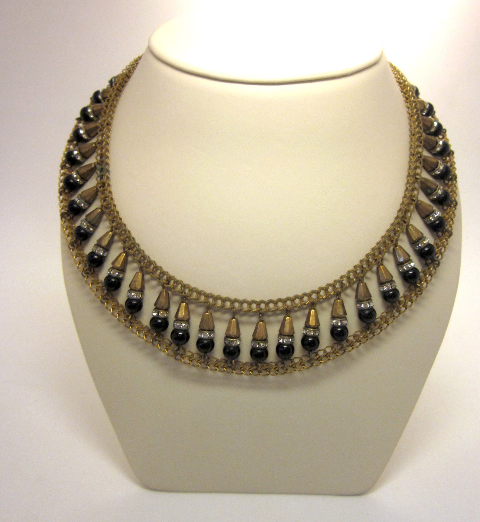 Vintage Victorian-inspired Miriam Haskell Style Black Bead and - Etsy