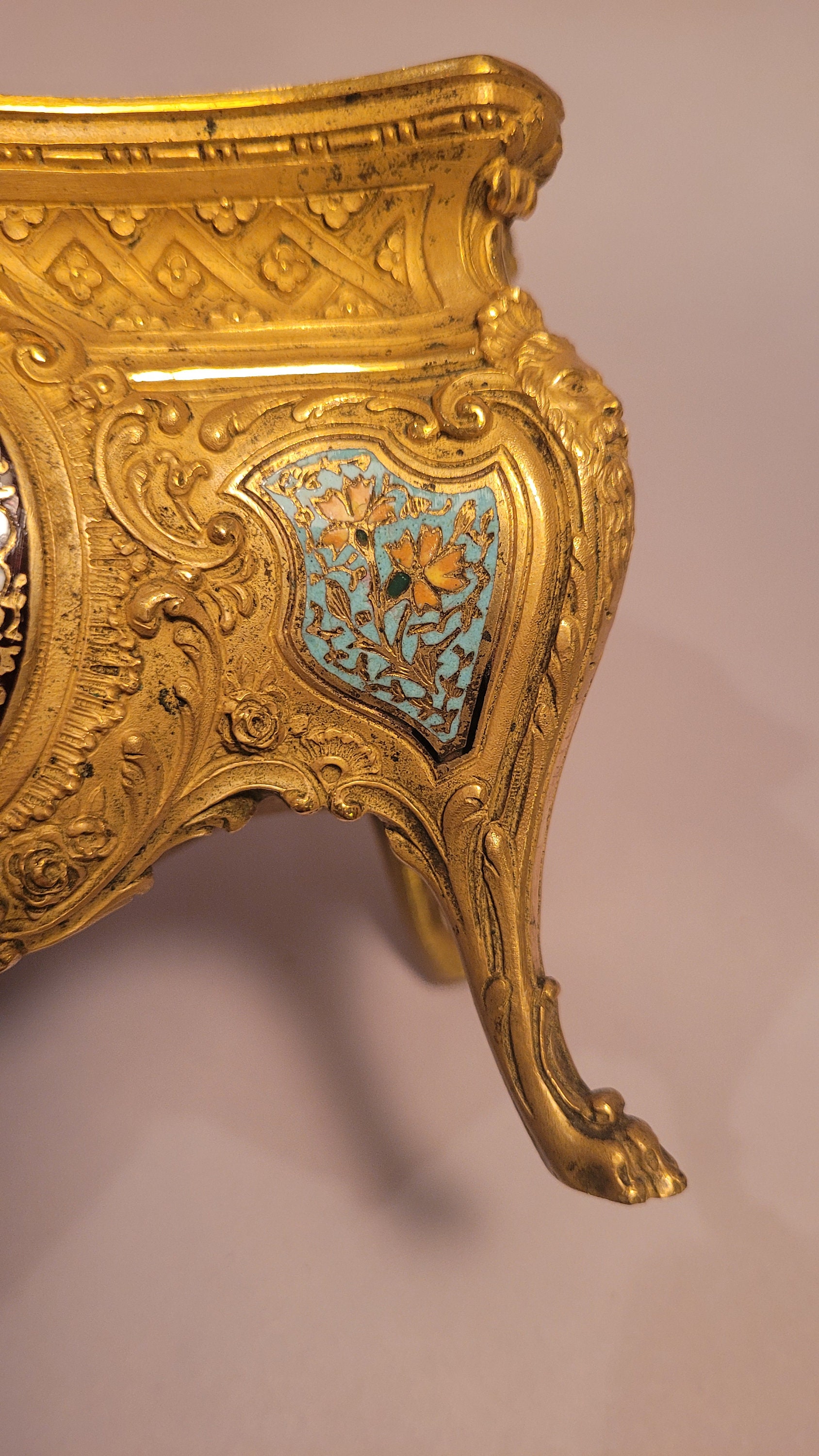 Antique French Ormolu Bronze Champleve Jardiniere, Victorian Planter - Etsy