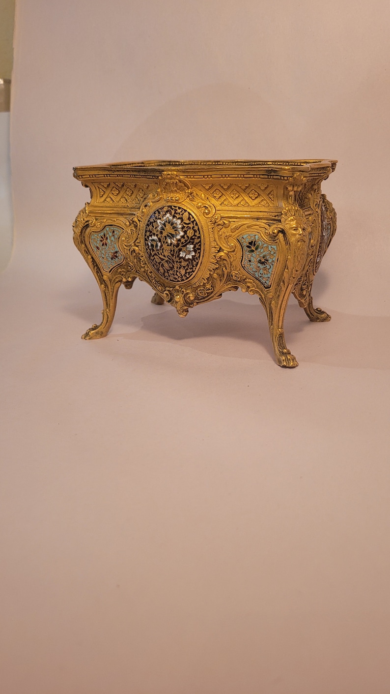 Antique French Ormolu Bronze Champleve Jardiniere, Victorian Planter - Etsy