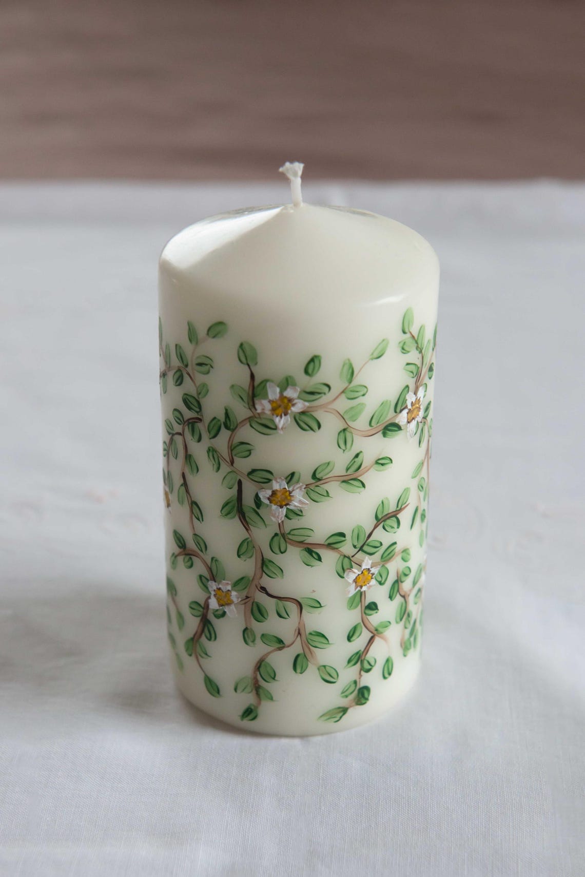 Hand-painted Candles – Floral Patterns - Etsy