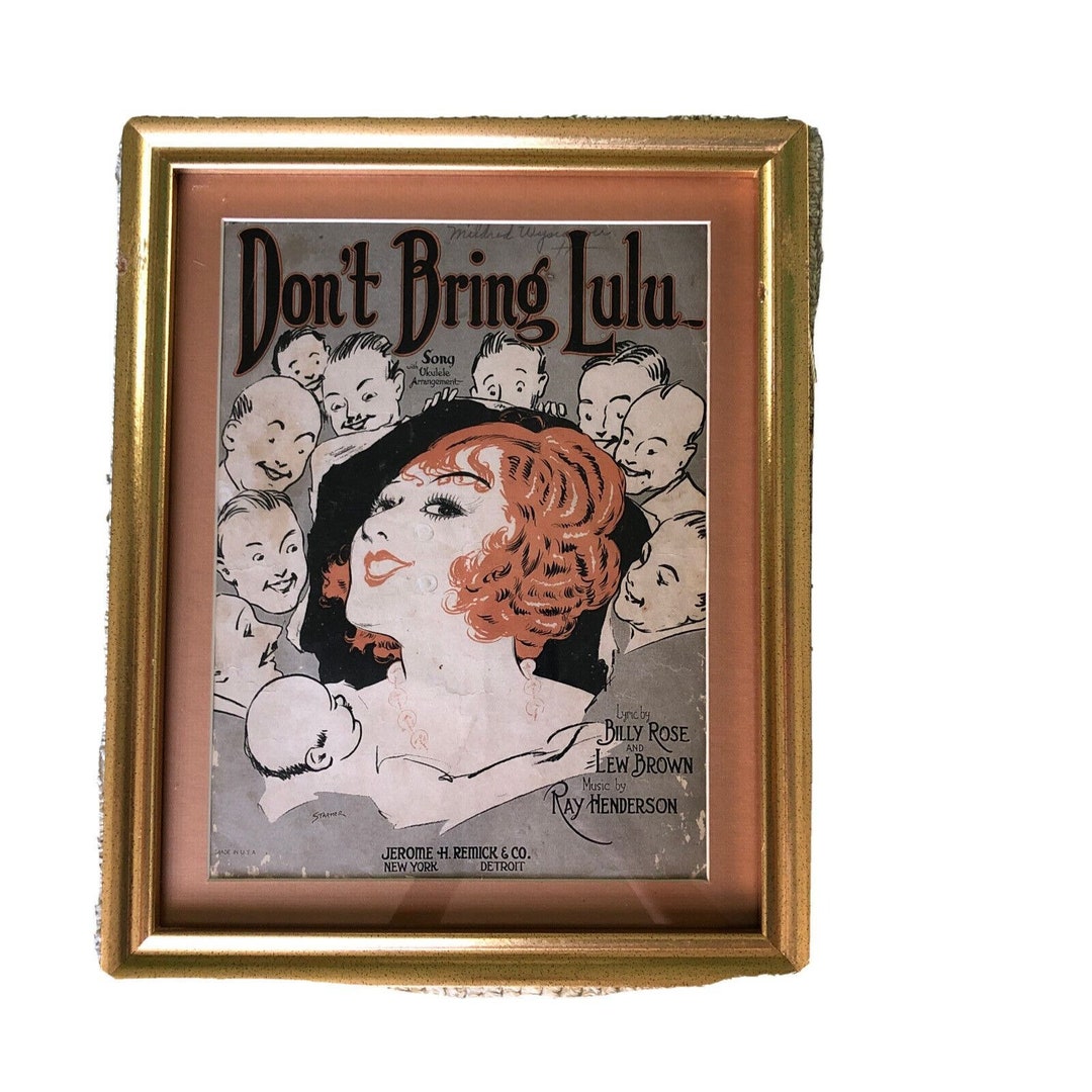 Antique Sheet Music 1925 dont Bring Lulu Flapper Roaring 20s Song ...
