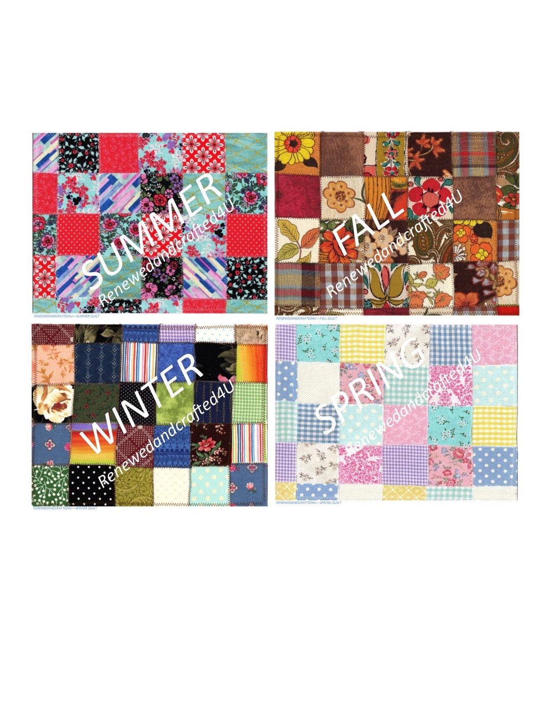 SALE the Seasons Digital Download Set of Four - Etsy