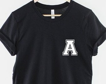 Initial T Shirt - Etsy