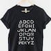 Alphabet T-shirt ABC Letters Shirt - Etsy