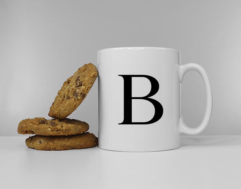 Personalized Monogram Mug / Custom Letter Coffee Mug / | Etsy