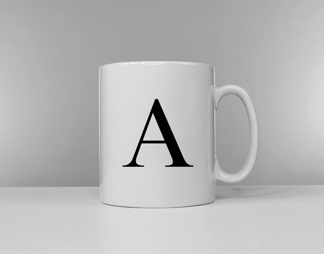 Personalized Monogram Mug - Custom Letter Coffee Mug - Housewarming ...