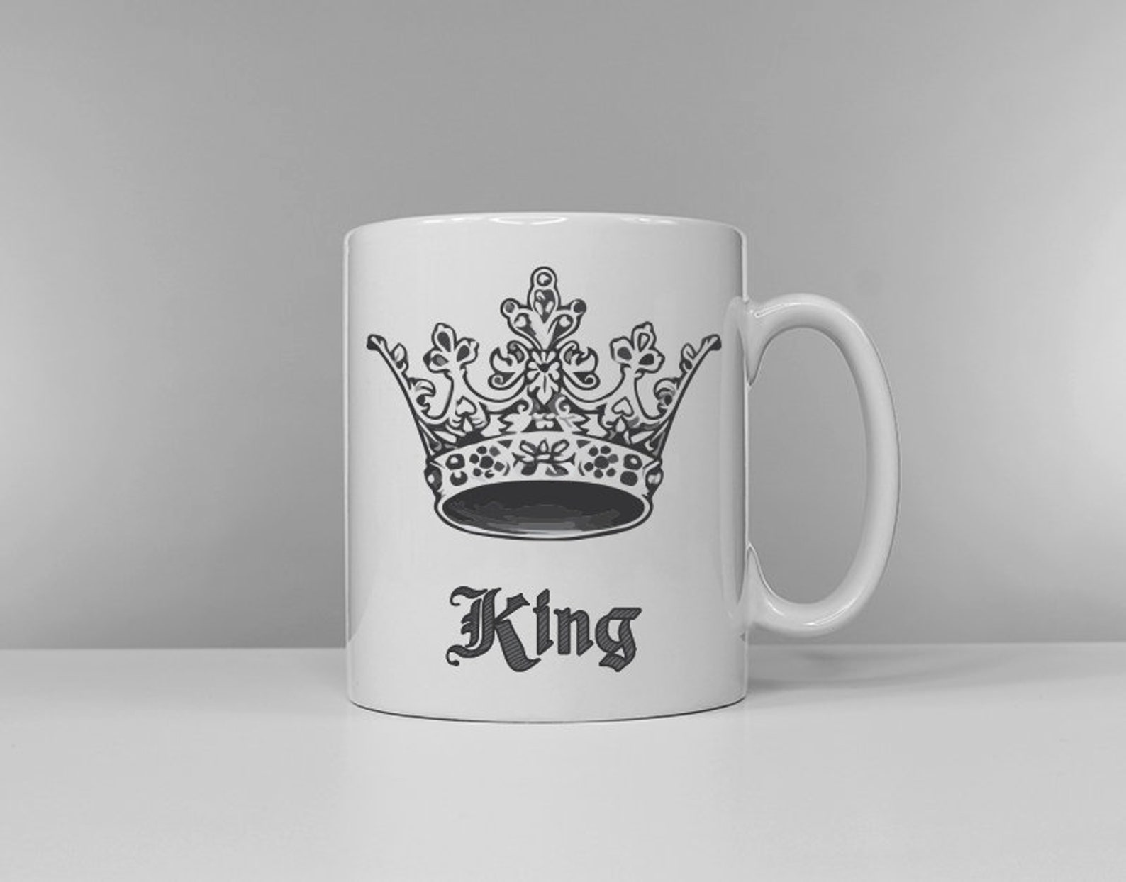 King and Queen Couples Mug Set - Wedding Gift - Valentines Day - Etsy