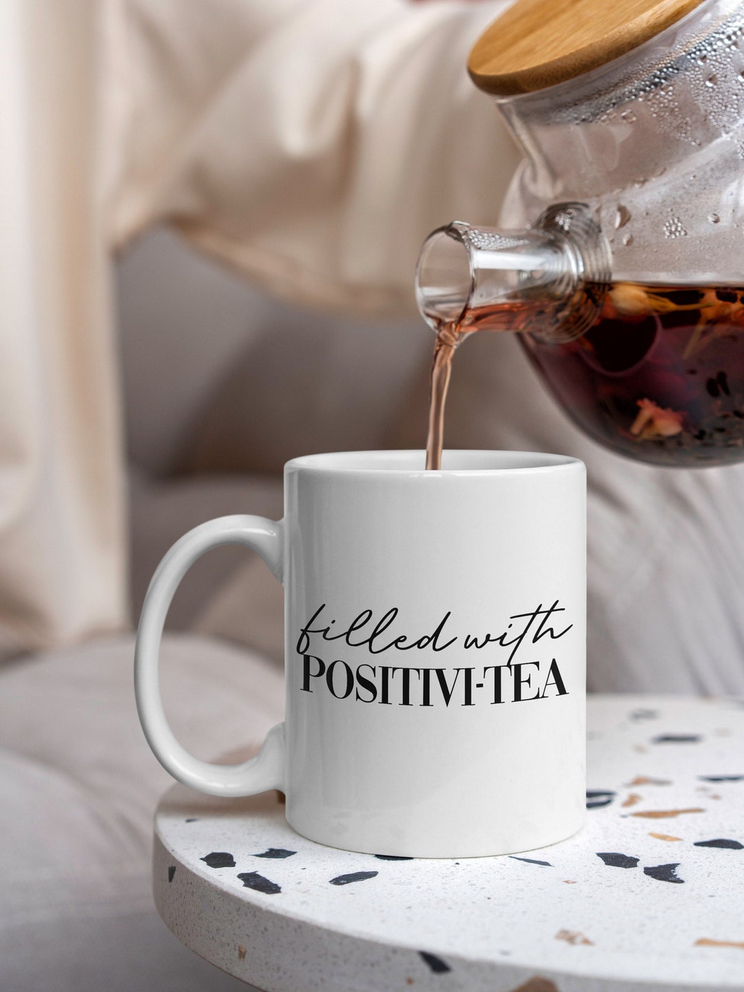 Positivi-tea Ceramic Mug - Motivational Gift for Her - Etsy