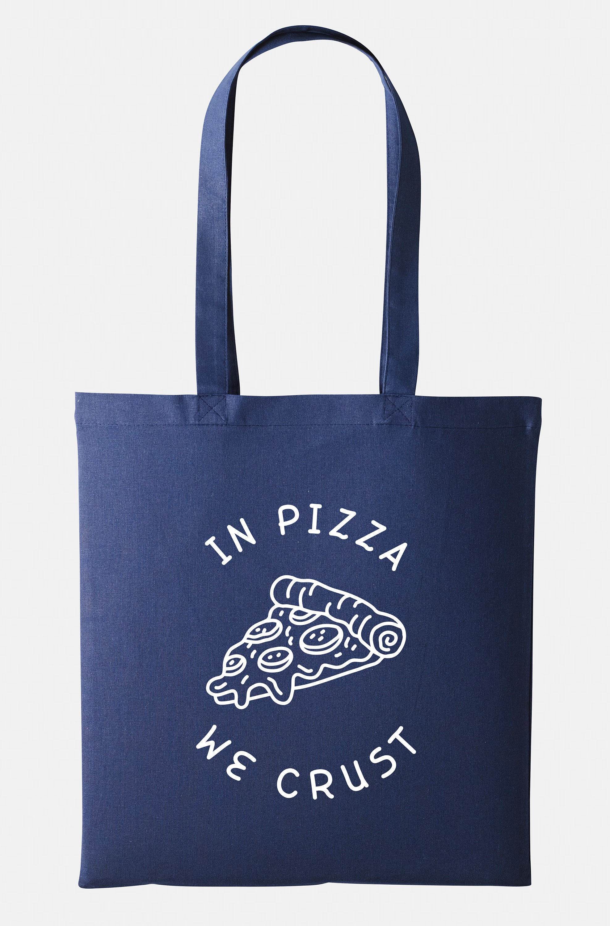 Pizza Tote Bag Shopping Bag in Pizza We Crust Vegan | Etsy