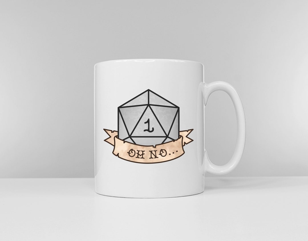 Dnd Natural 1 Mug - Funny DND Coffee Mug - Oh No Rolled a 1 Gift ...