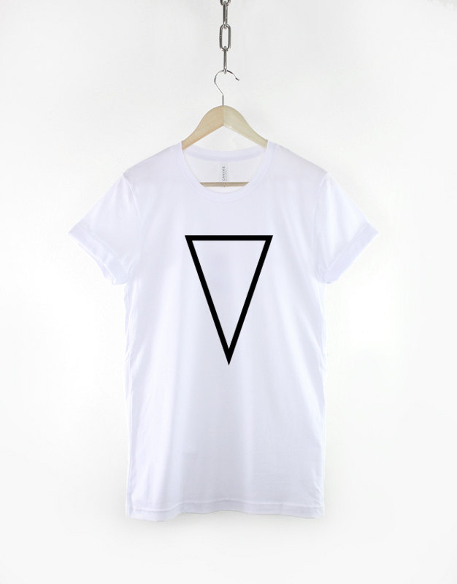 Geometric Shape T-shirt / Upside Down Triangle Print Hipster | Etsy