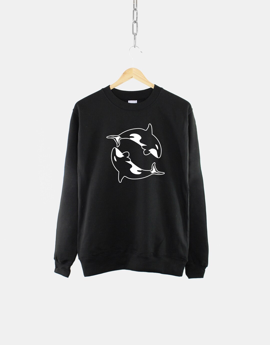 Orca Killer Whale Sweatshirt - Killer Whales Ocean Sweater - Nautical ...