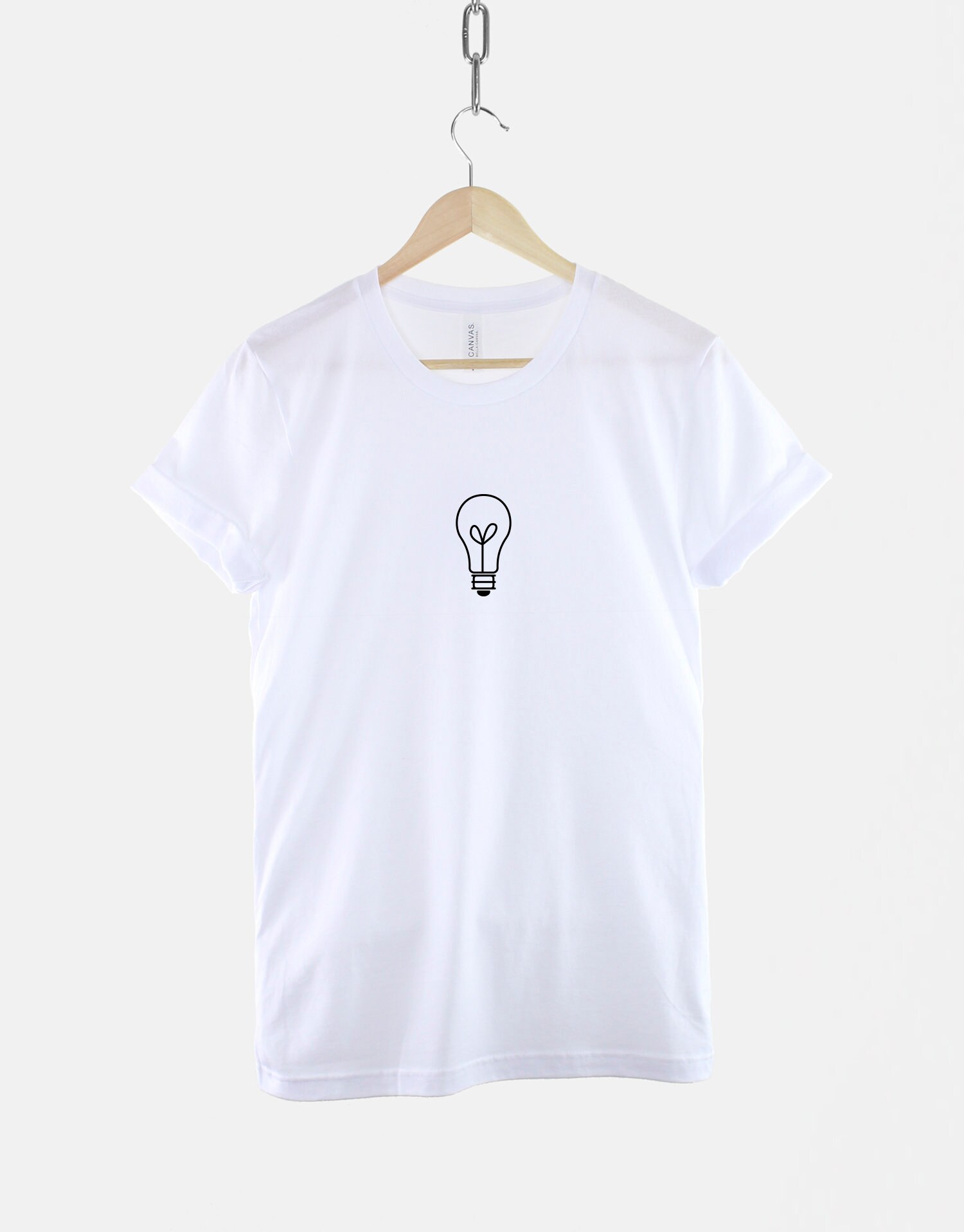 Little Lightbulb T Shirt / Bespoke Boho TShirt / Cute Light | Etsy