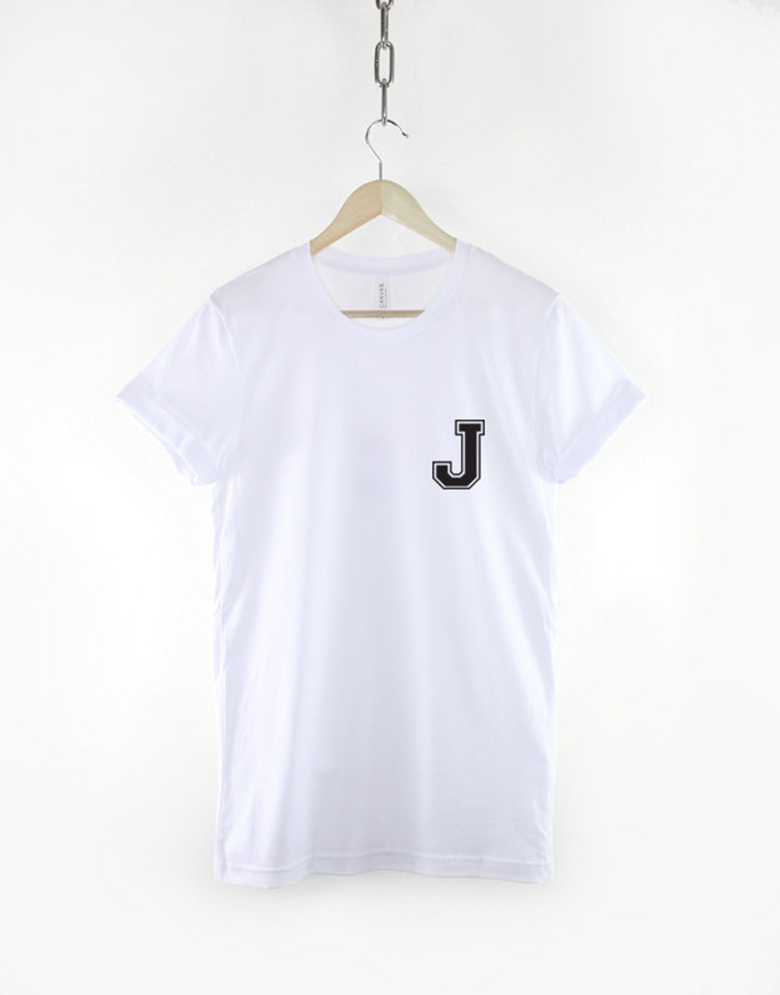 Customized Name Initial T-shirt Custom Personalized Initials Varsity T ...