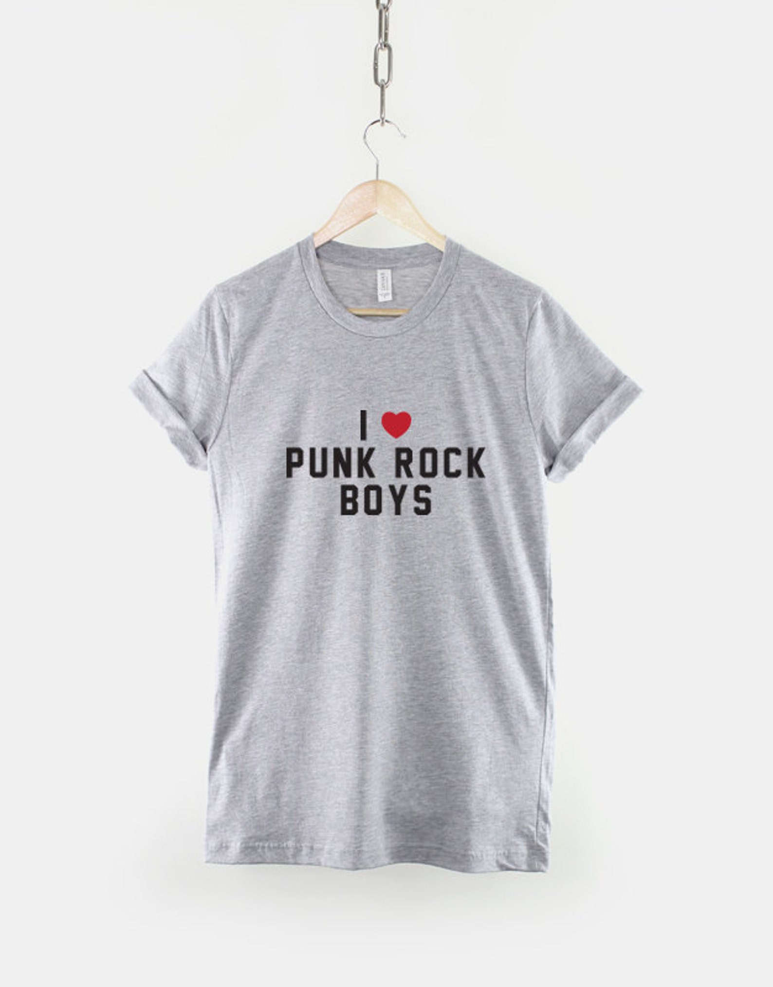 I Love Punk Rock Boys T-shirt: Ring Spun Cotton Tee - Etsy UK