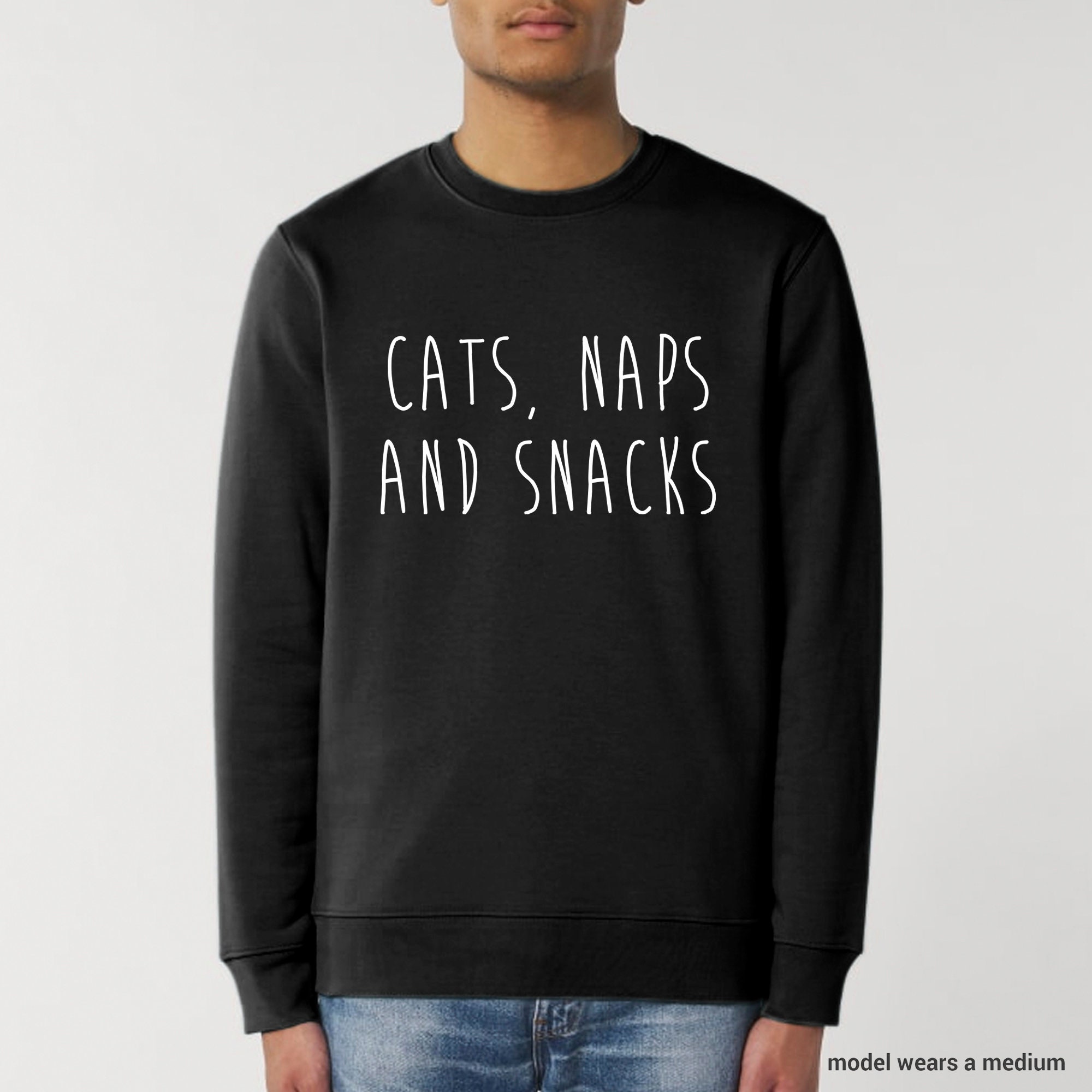 Cats Naps and Snacks Cat Sweatshirt - Etsy UK