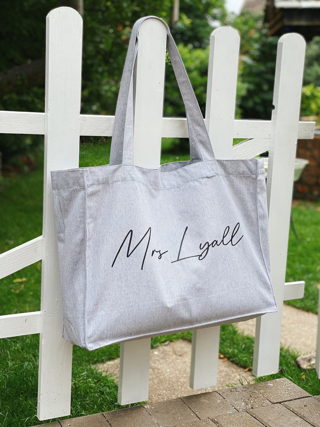 Personalised Shopping Bag Large Personalized Canvas Bag Summer Holiday ...