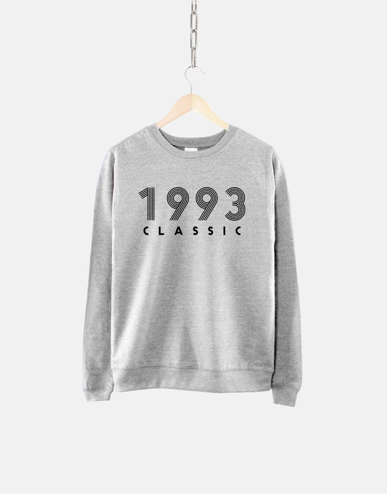 1993 Birthday Sweatshirt - Retro 30th Birthday Sweater - Birth Year ...