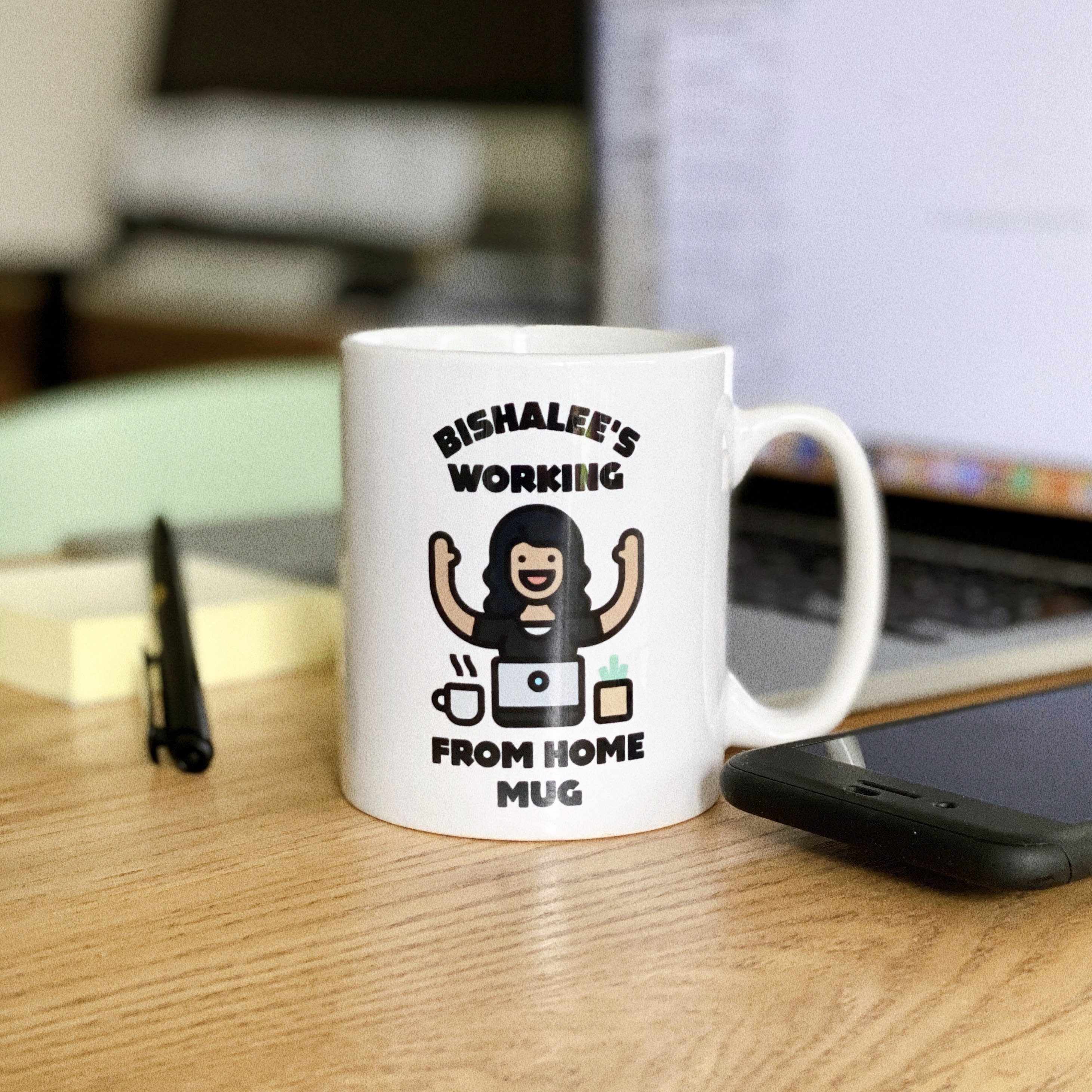 Working From Home Personalized Mug - Custom Home Office Quarantine Lock ...