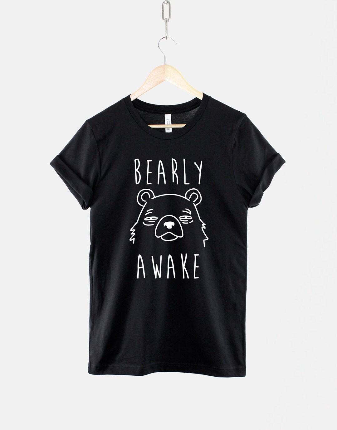 Bearly Awake Tshirt - Bear T-shirt - Permanently Tired Sleeping Sleep ...