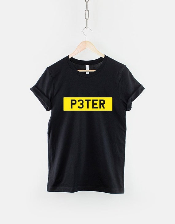 Custom Number Plate T-shirt your Custom Text Custom Name - Etsy UK