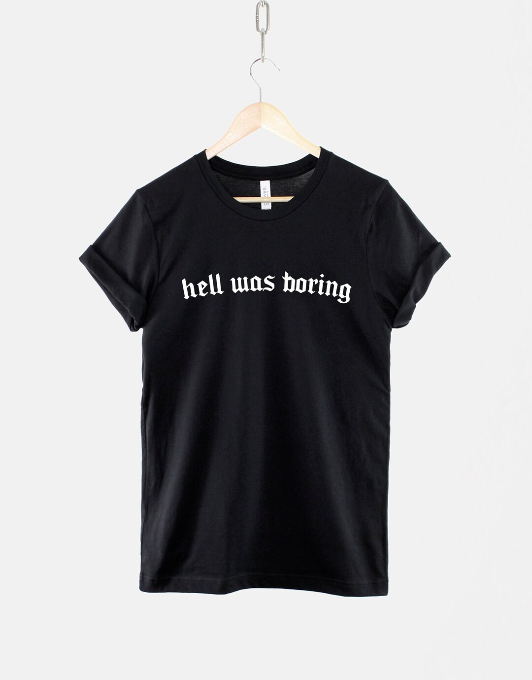 Hell Was Boring T-shirt Black Goth Shirt Gothic Tshirt Gift for Goth ...