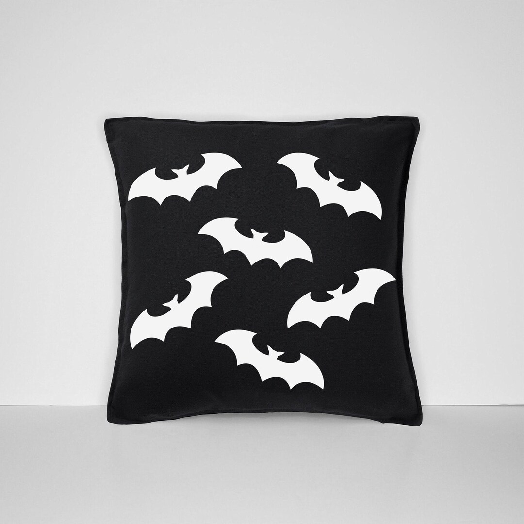 Gothic Bat Cushion - Black Goth Bats Home Decor - Etsy