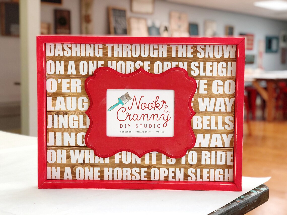 Jingle Bells SVG Dashing Through the Snow SVG Subway Art - Etsy