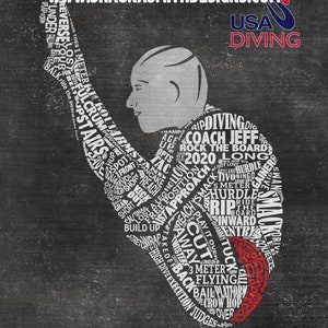 SPRINGBOARD DIVING Gift - Diving Team Gift - Personalized Diving Coach ...